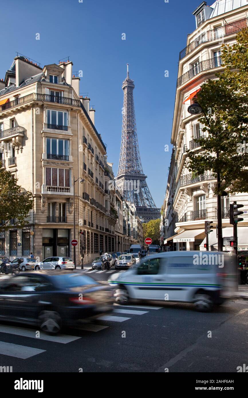 The magnificent Eiffel Tower in Paris, the biggest touristic attraction ...