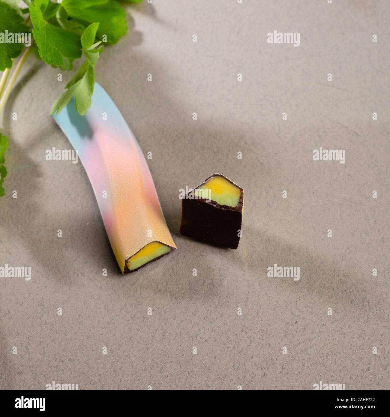 Color candy on gray background Stock Photo - Alamy