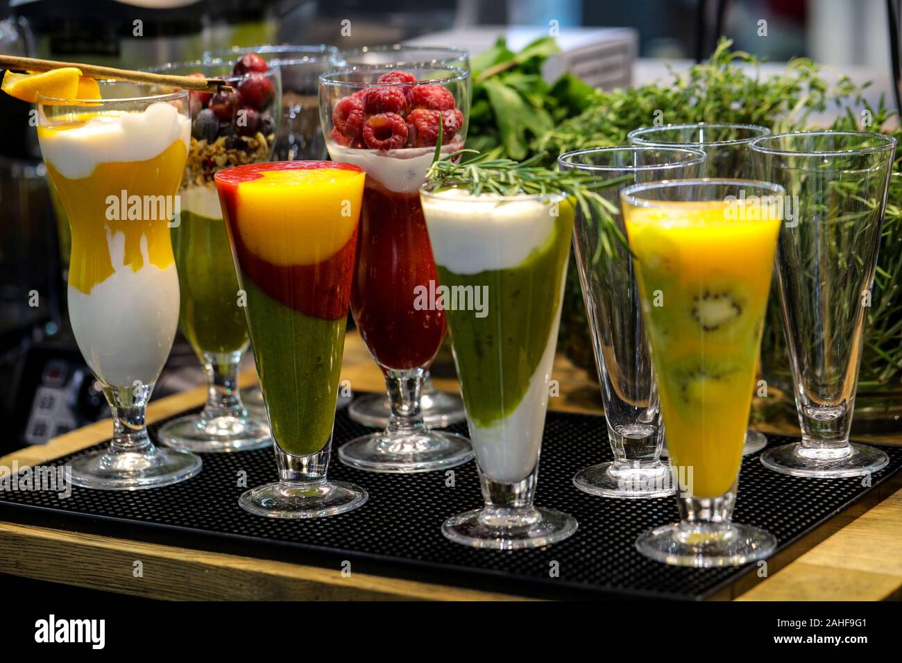 Colorful cocktail of fruits and vegetables. Healthy diet Stock Photo ...