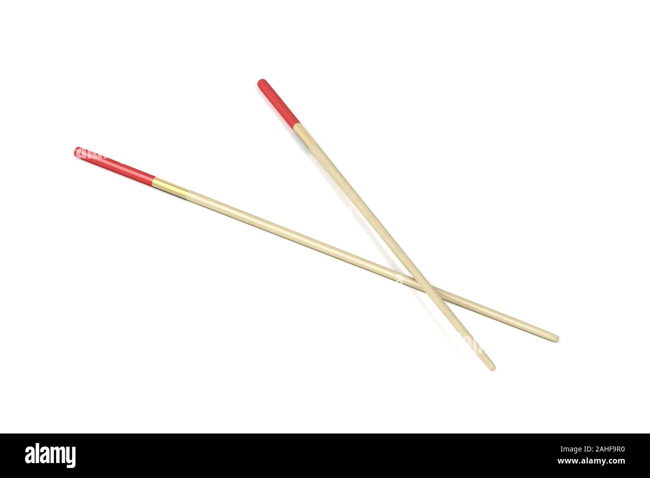 Wooden chopsticks on white background Stock Photo - Alamy