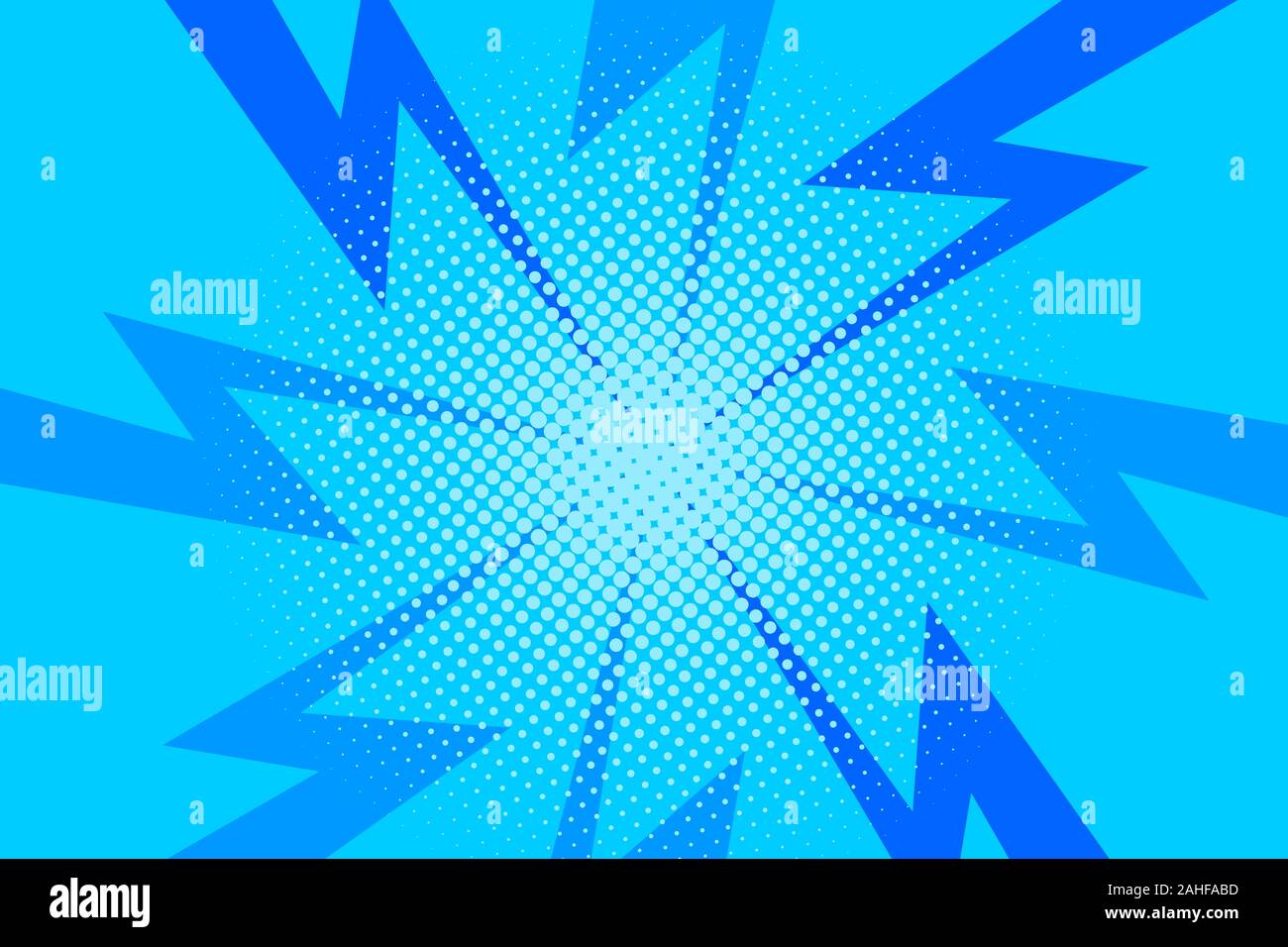 Comic blue sunbeam background retro pop art style cartoon Stock Vector ...