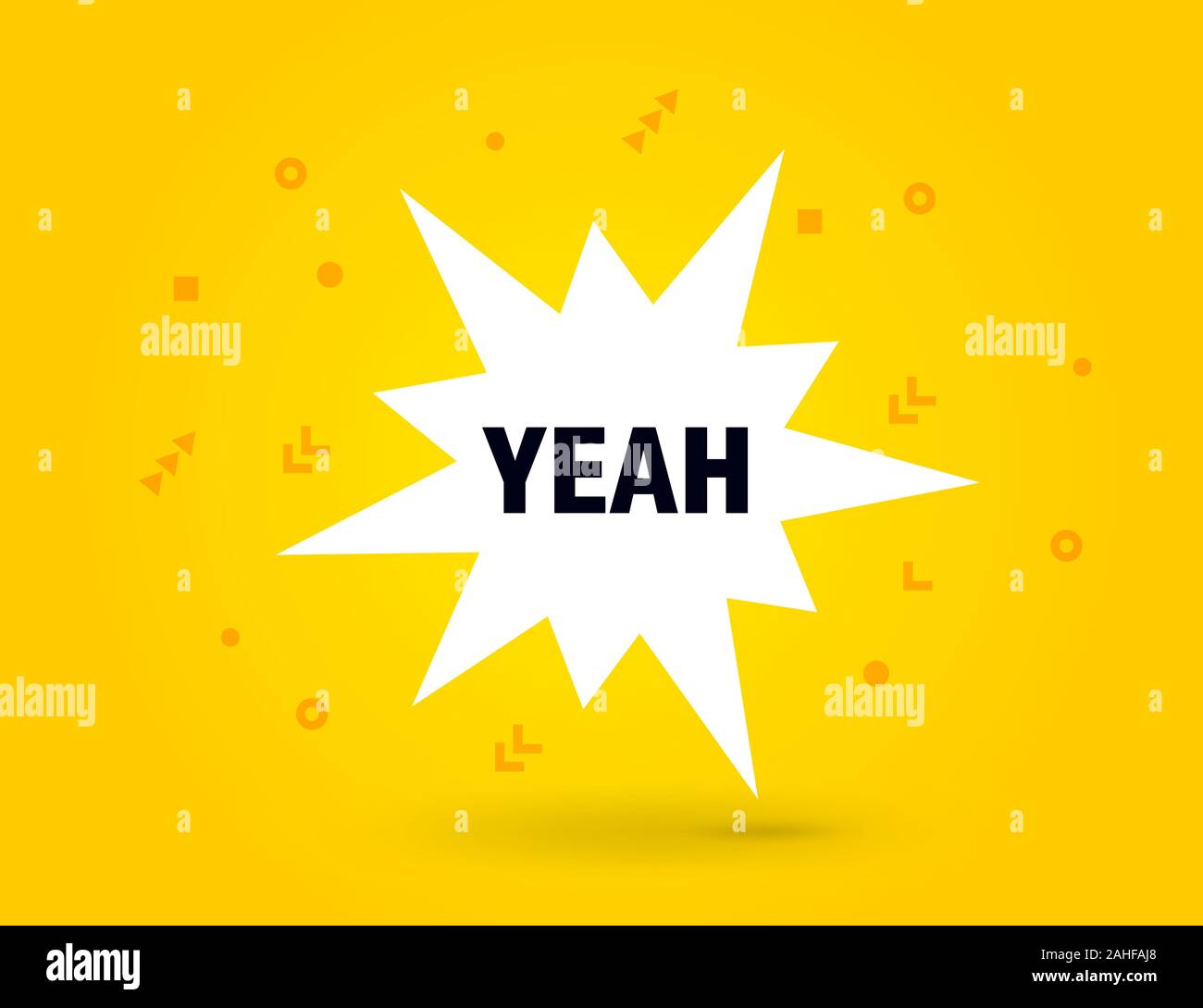 Yeah text message bubble hi-res stock photography and images - Alamy