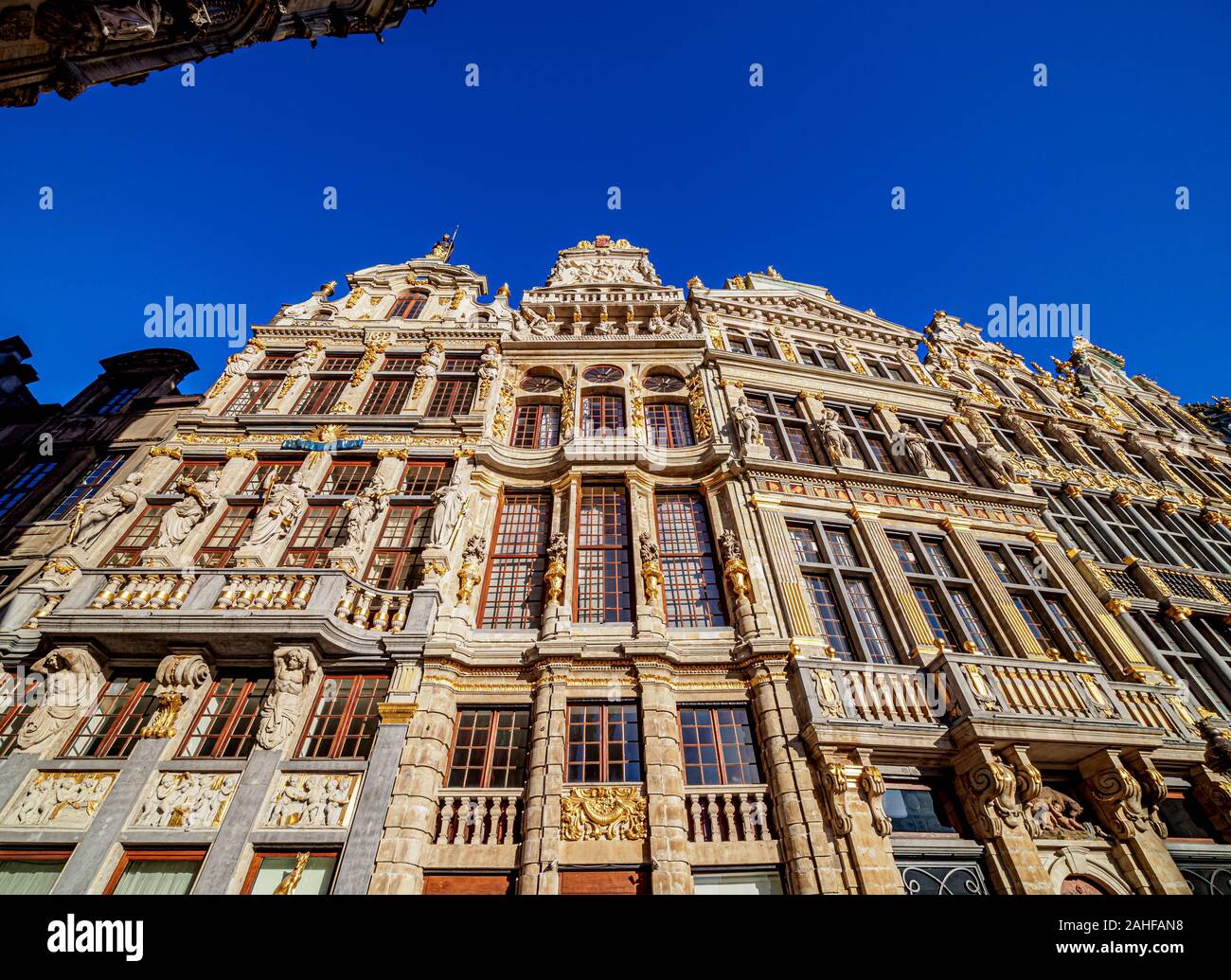 Houses at Grand Place, UNESCO World Heritage Site, Brussels, Belgium ...