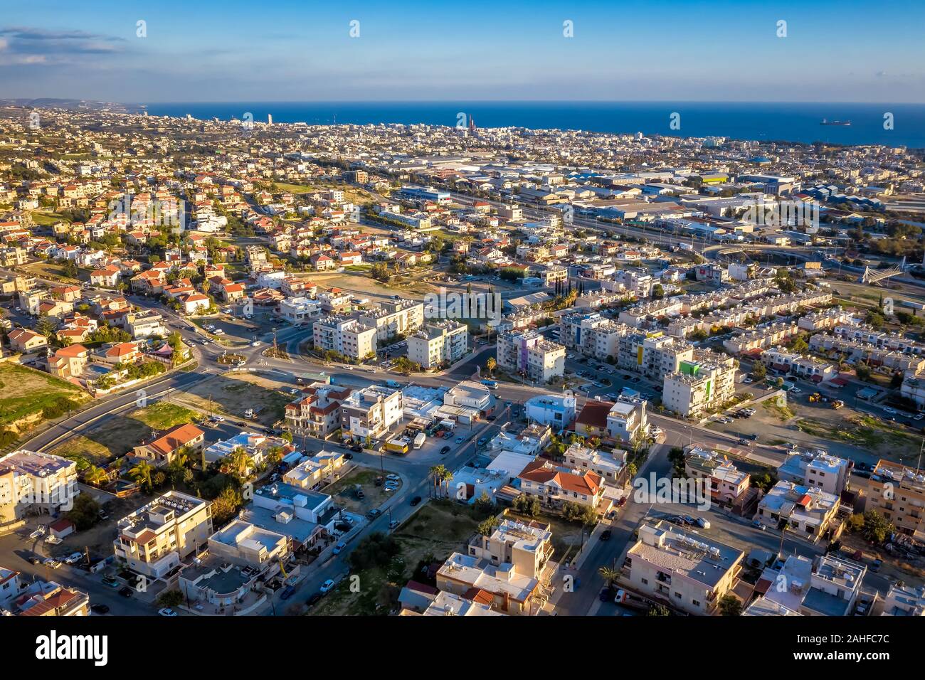 Aerial view of Limassol outskirts. Cyprus Stock Photo - Alamy