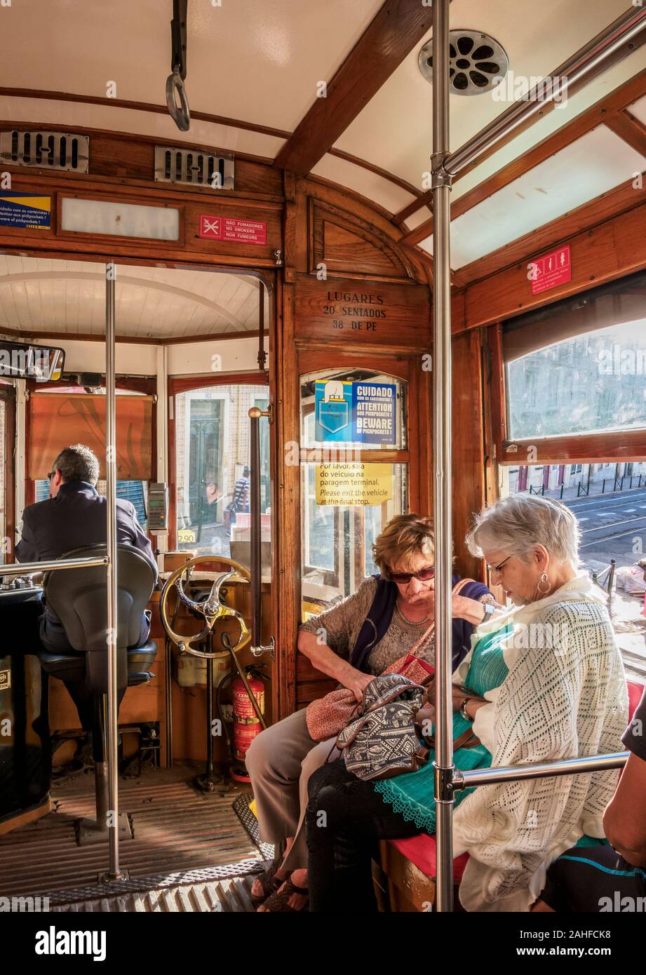 Traditional tram interior hi-res stock photography and images - Alamy