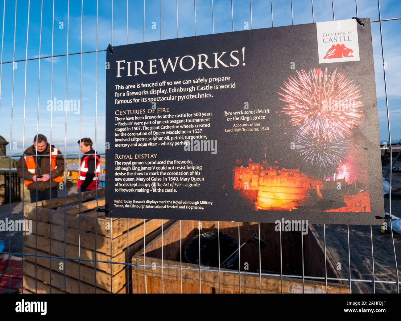 Edinburgh Castle, Edinburgh, Scotland, UK. 29th December 2019. New Year ...