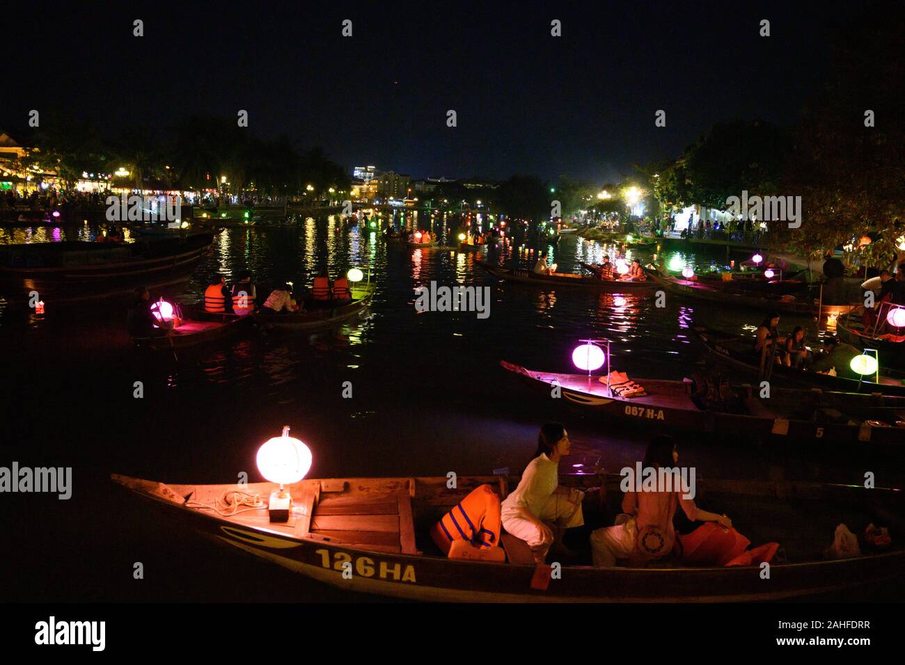 Vietnamese lantern boats hi-res stock photography and images - Alamy