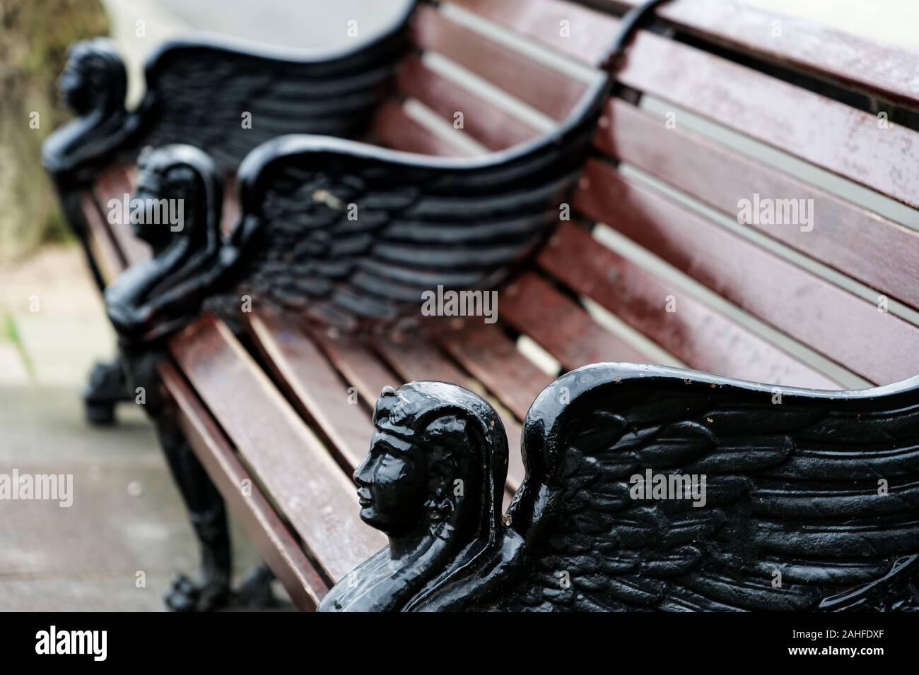 Public Bench, London Stock Photo - Alamy