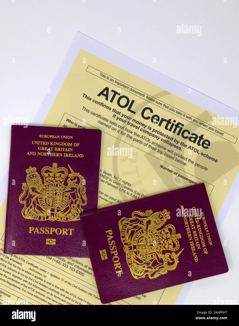 Atol certificate hi-res stock photography and images - Alamy