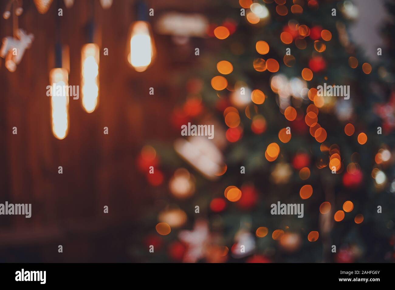Christmas Tree Lights Background Hd