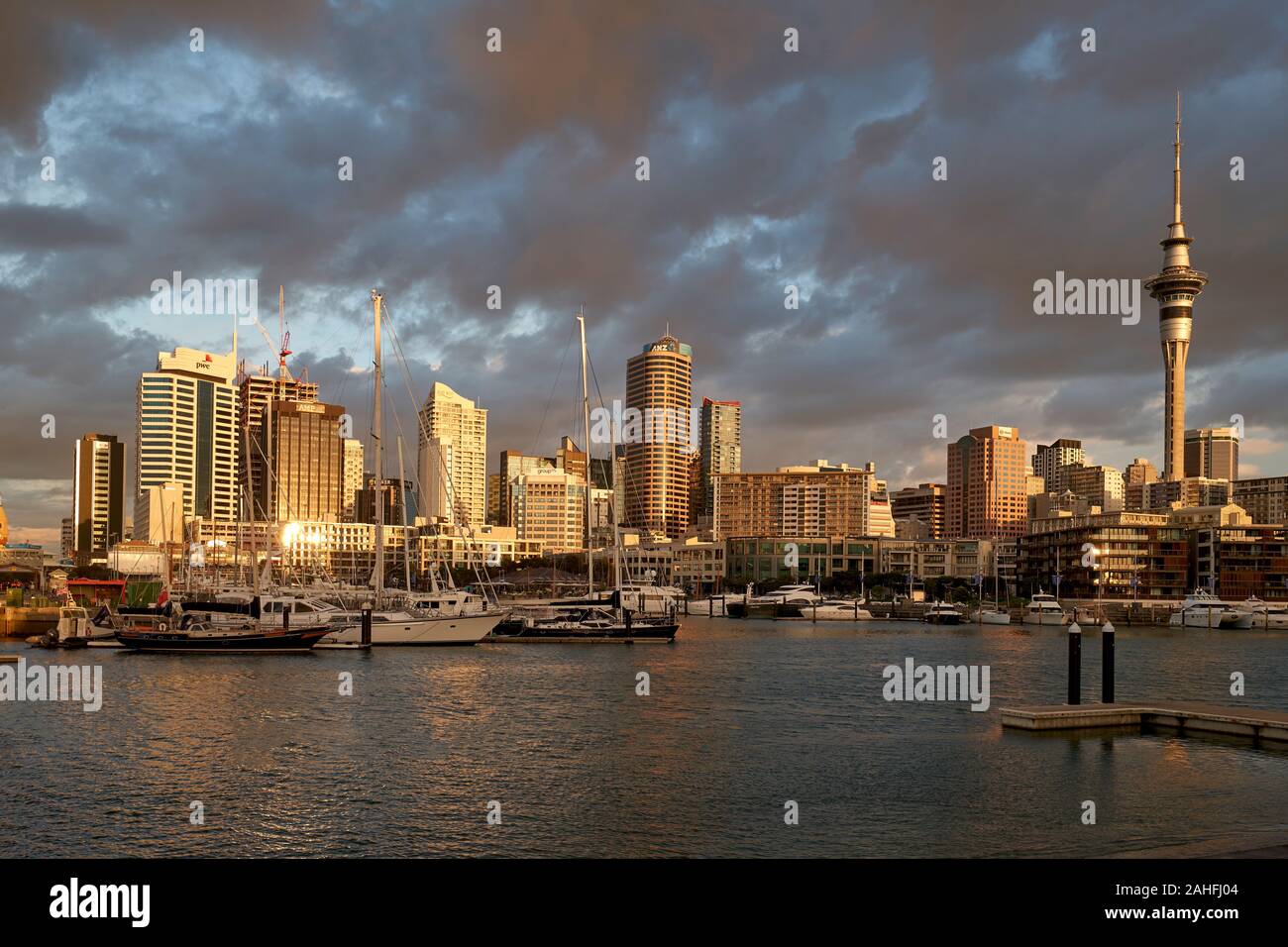 Auckland sky tower sunset hi-res stock photography and images - Alamy