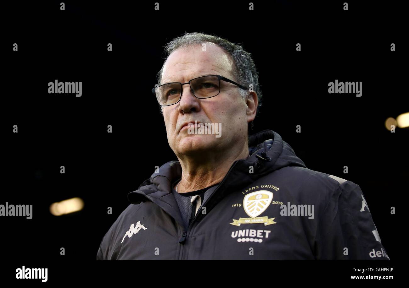 Leeds United manager Marcelo Bielsa during the Sky Bet Championship ...