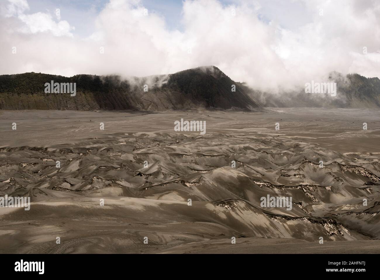 Volcanic Ash Shaping The Arid Landscape Around The Bromo Volcano In ...