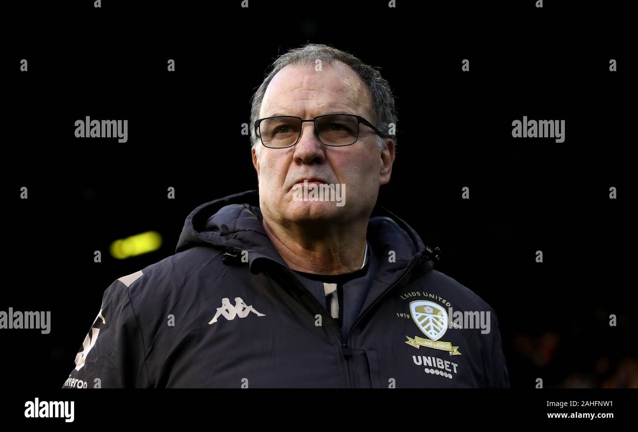 Leeds United manager Marcelo Bielsa during the Sky Bet Championship ...