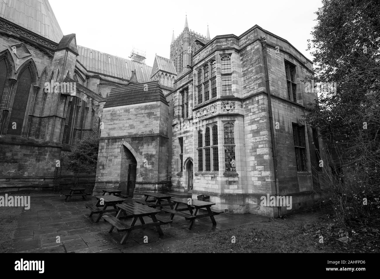 Old refectory at Lincoln Cathedral, England, UK Stock Photo - Alamy