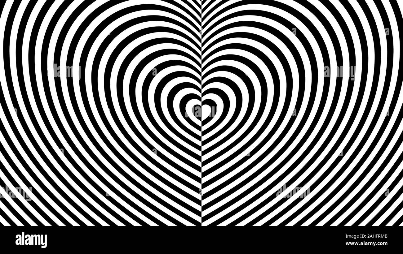 Striped pattern in the shape of an endless heart on two sides ...