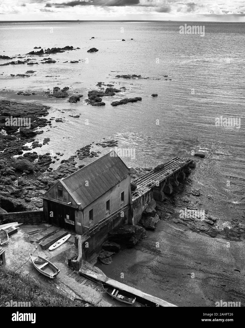 Cornish lifeboat Black and White Stock Photos & Images - Alamy