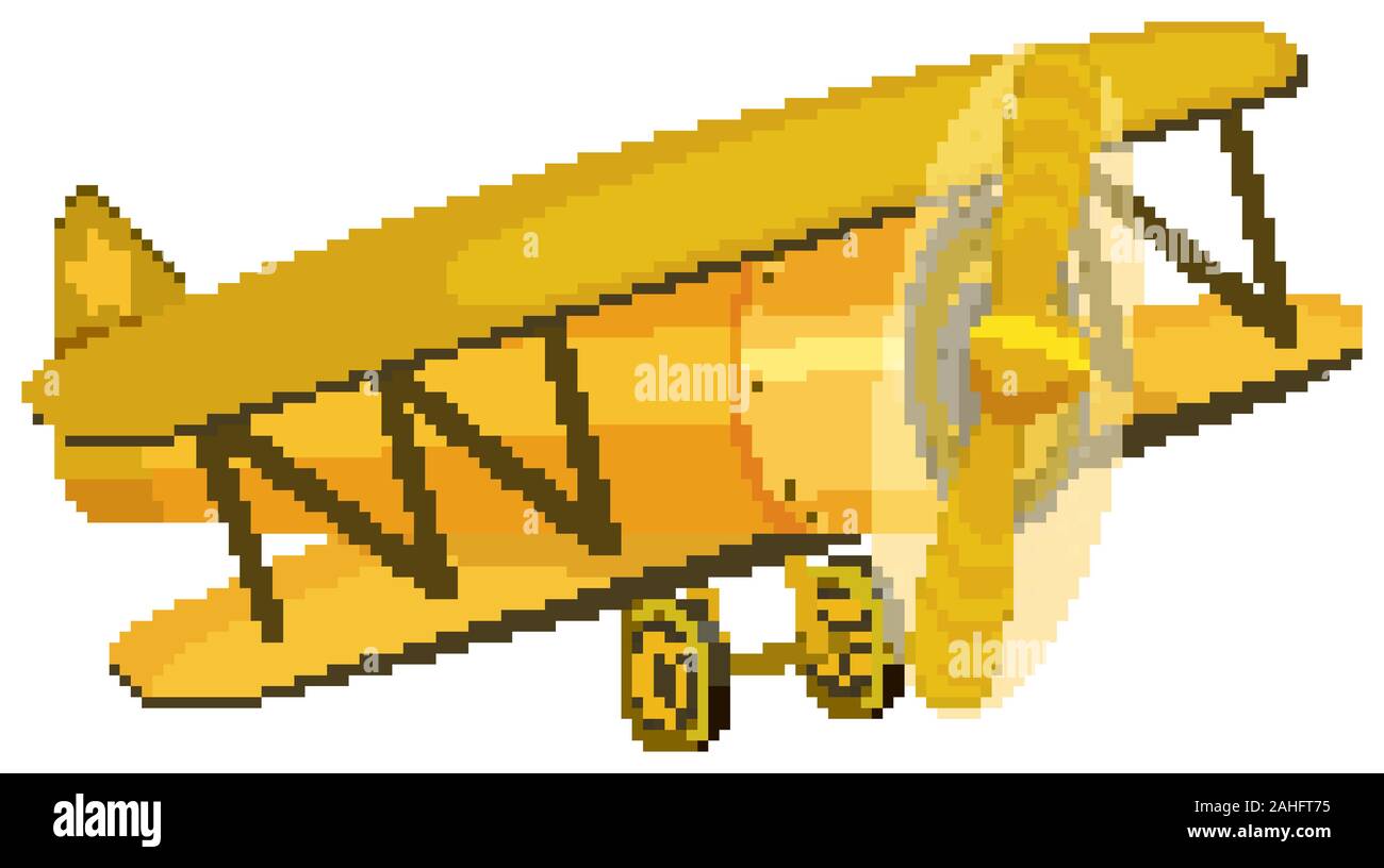 Single picture of yellow airplane illustration Stock Vector Image & Art ...