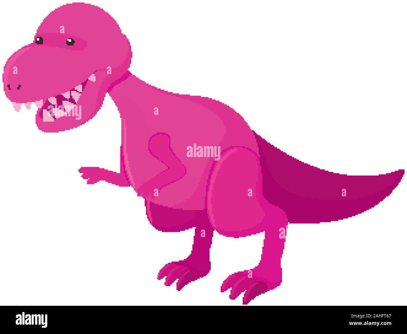 Single picture of tyrannosaurus rex in pink illustration Stock Vector ...