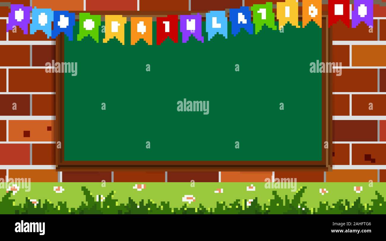 Border template with congratulations flags illustration Stock Vector ...