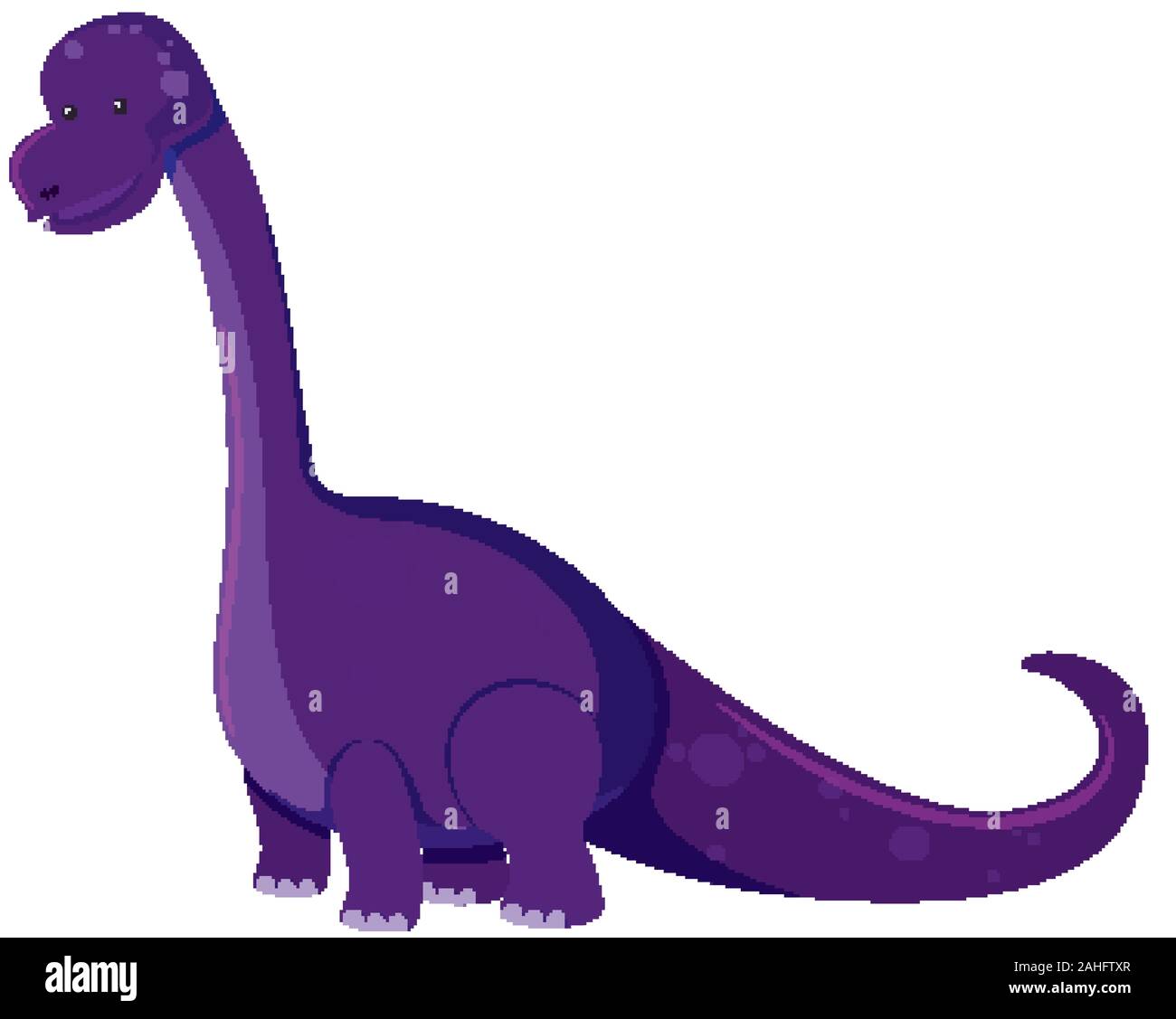 Single picture of brontosaurus in purple illustration Stock Vector ...
