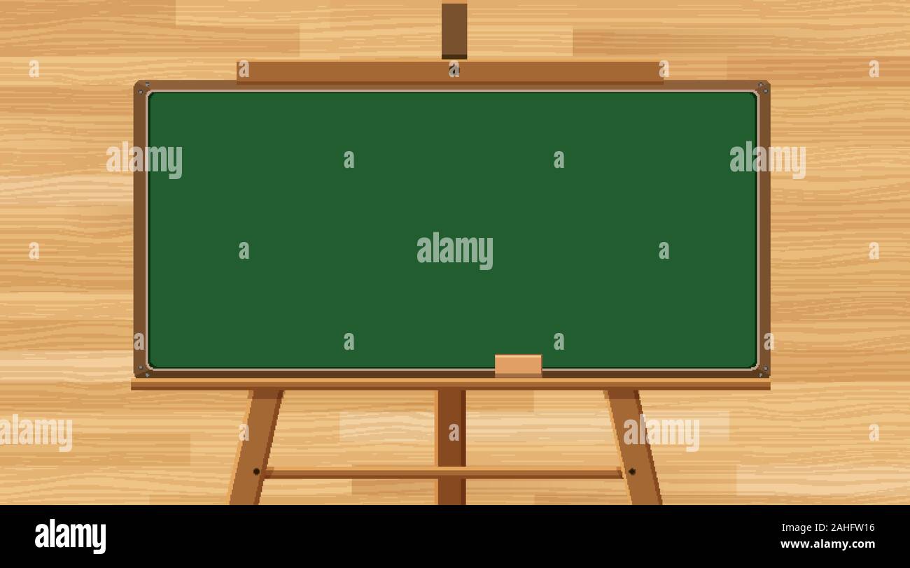 Border template with wooden wall background illustration Stock Vector ...