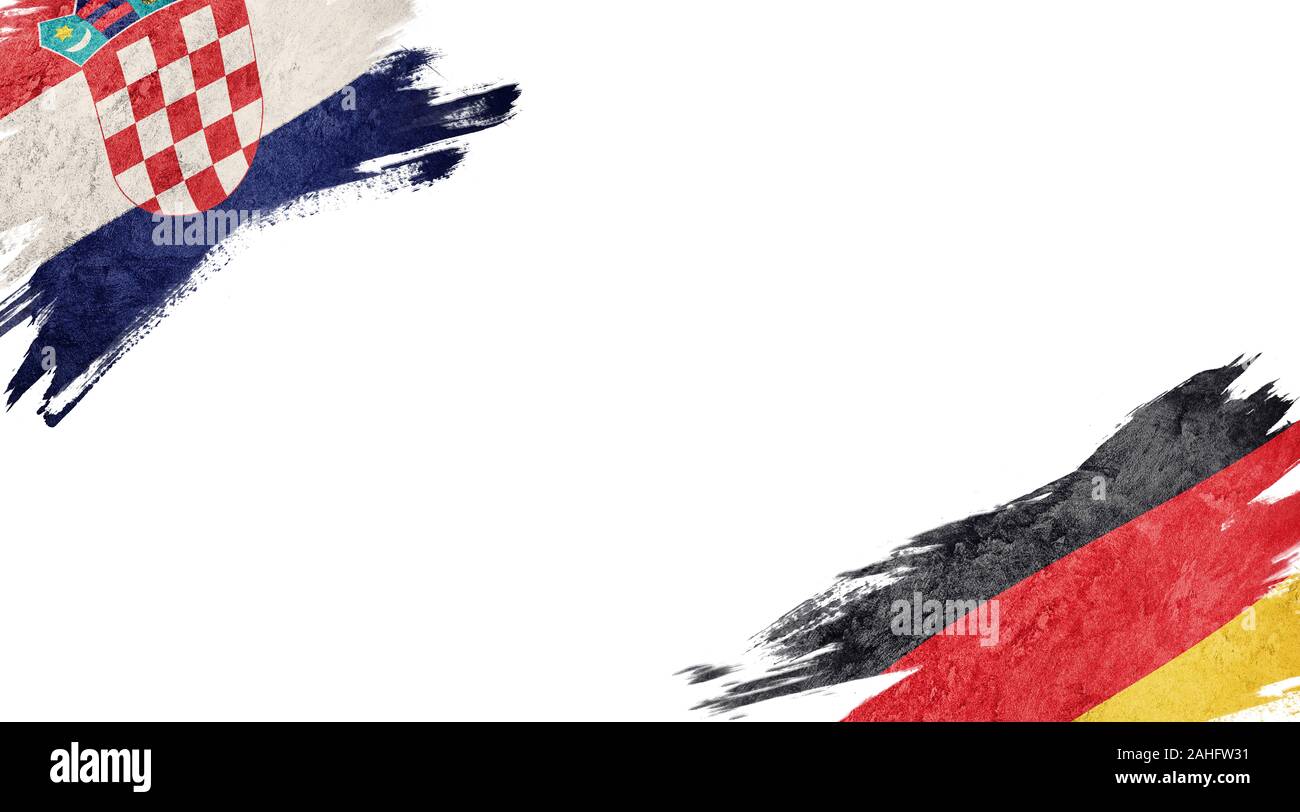 Flags of Croatia and Germany on White Background Stock Photo - Alamy