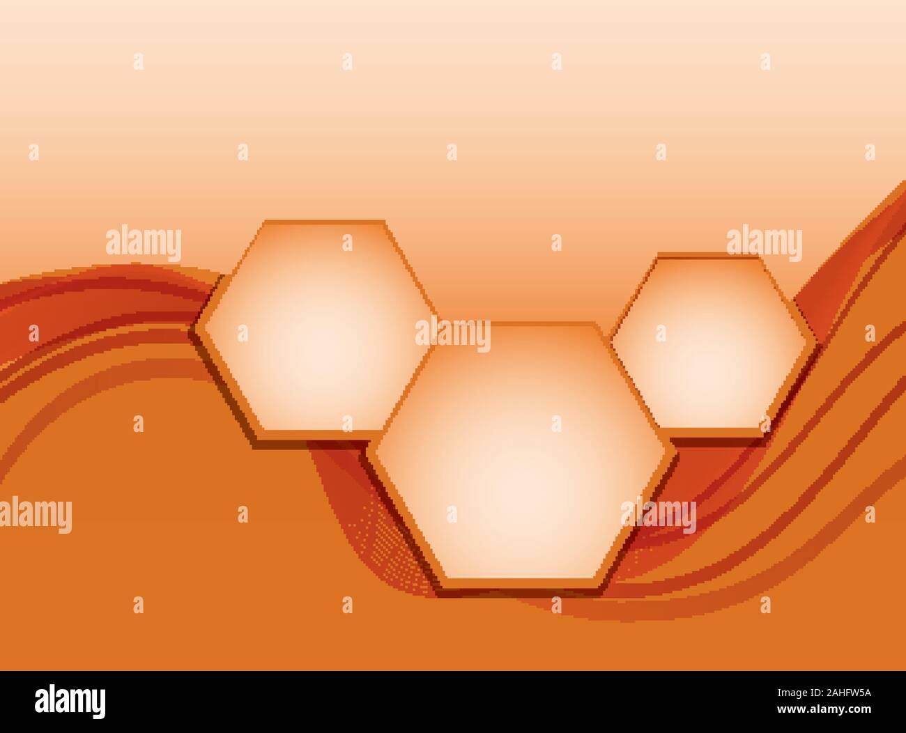 Background design with abstract patterns in orange illustration Stock ...
