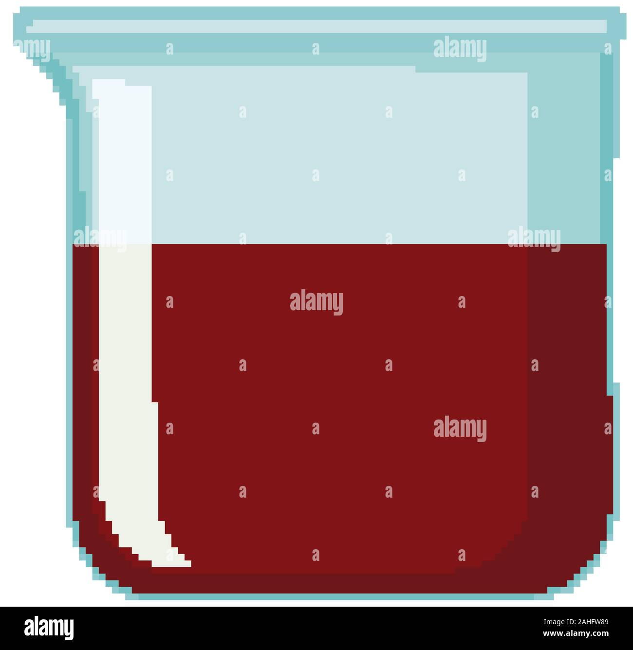 Beaker filled with red chemical illustration Stock Vector Image & Art ...