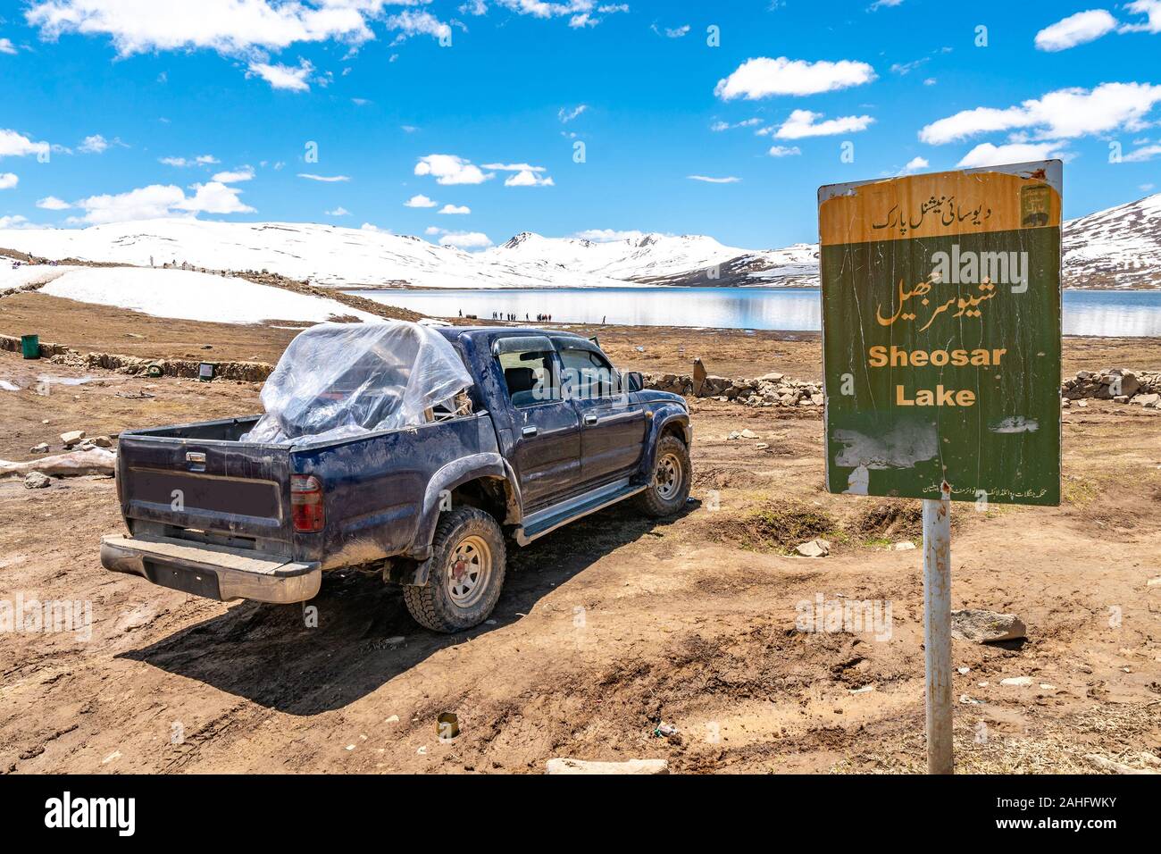 Deosai National Park Picturesque Breathtaking View of Parked Jeep at ...