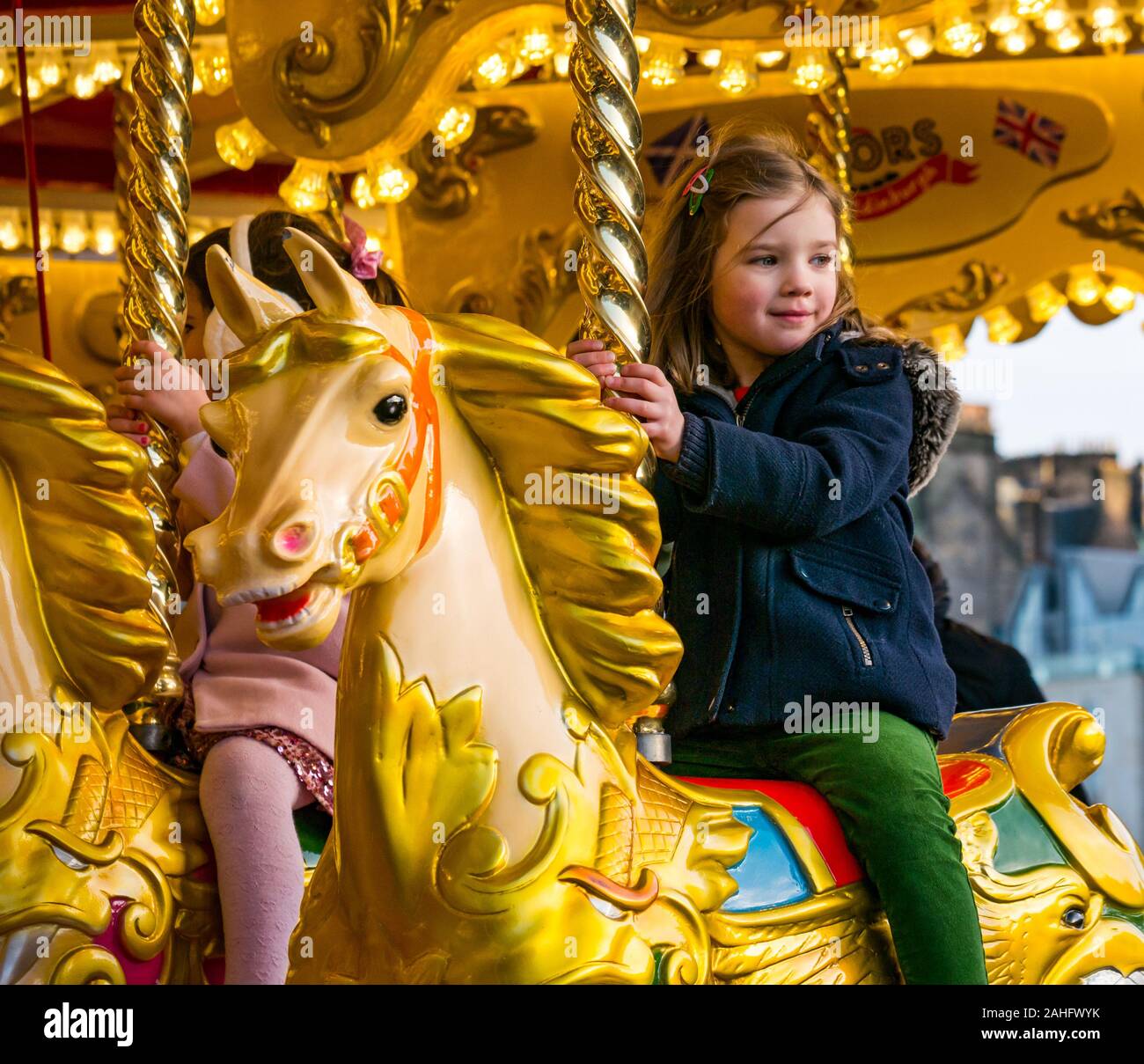 Edinburgh princes street gardens carousel hi-res stock photography and ...