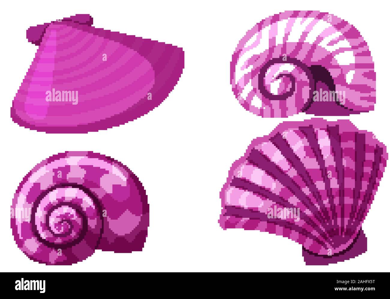 Pink seashells Stock Vector Images - Alamy