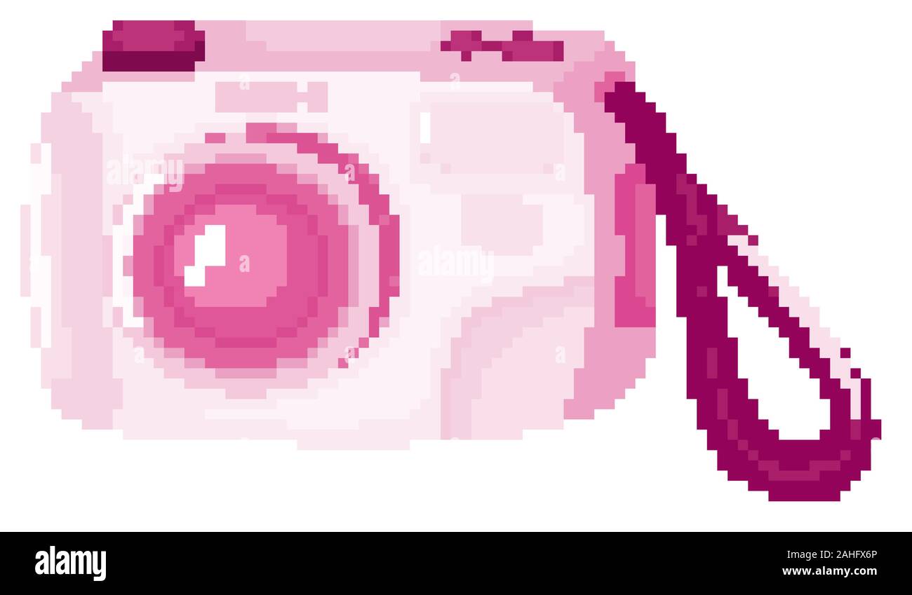 Digital camera in pink color illustration Stock Vector Image & Art - Alamy