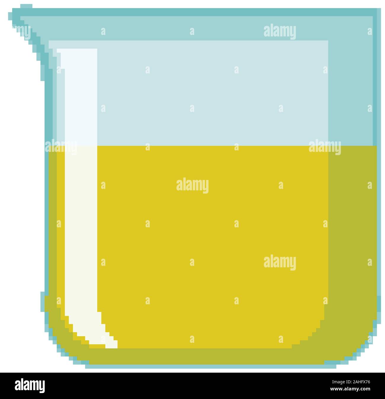 Beaker with yellow chemical inside illustration Stock Vector Image ...
