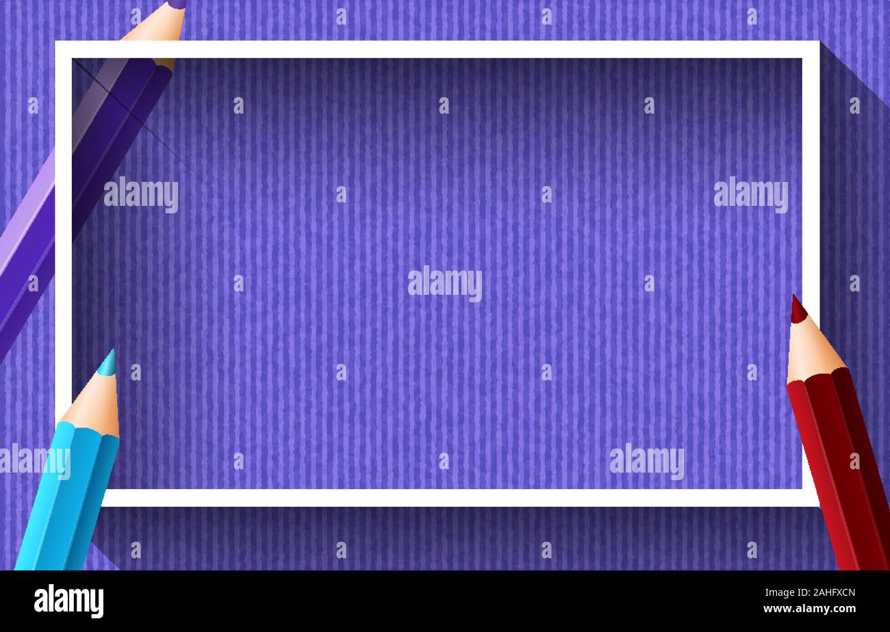 Frame template design with purple background illustration Stock Vector ...