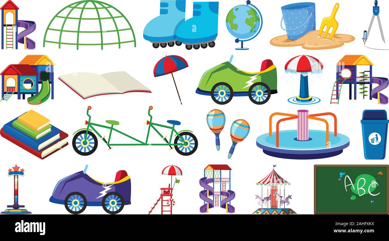 Set of different toys illustration Stock Vector Image & Art - Alamy