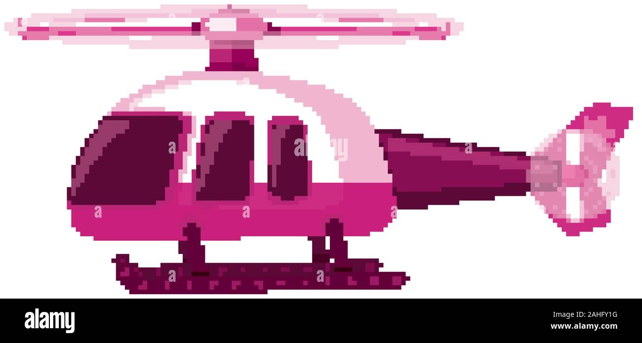 Isolated helicopter in pink color illustration Stock Vector Image & Art ...