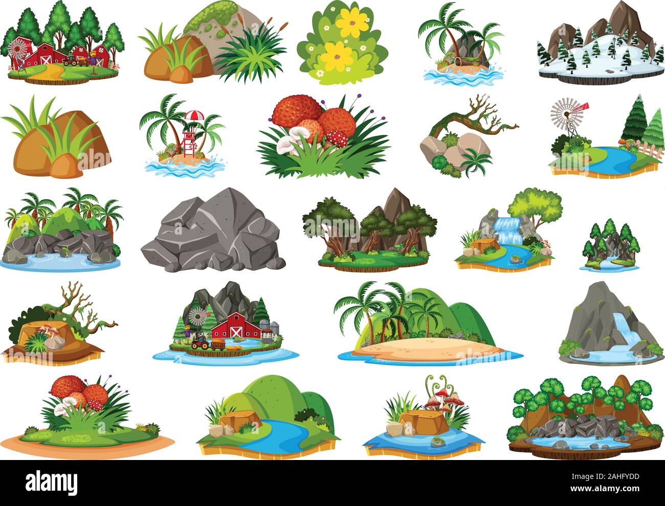 Island landforms Stock Vector Images - Alamy