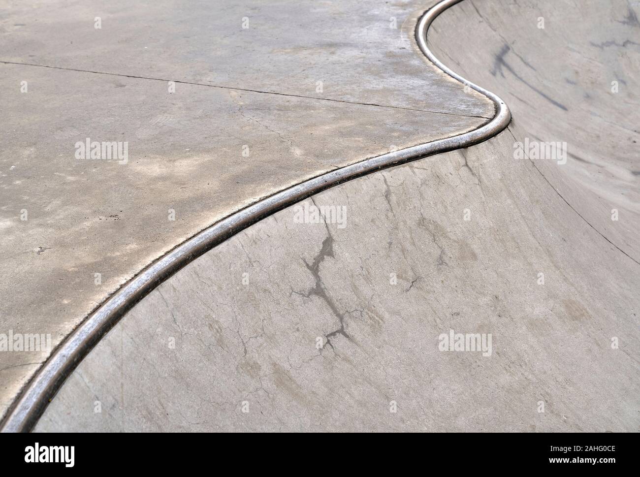 Concrete skate court in the street Stock Photo - Alamy