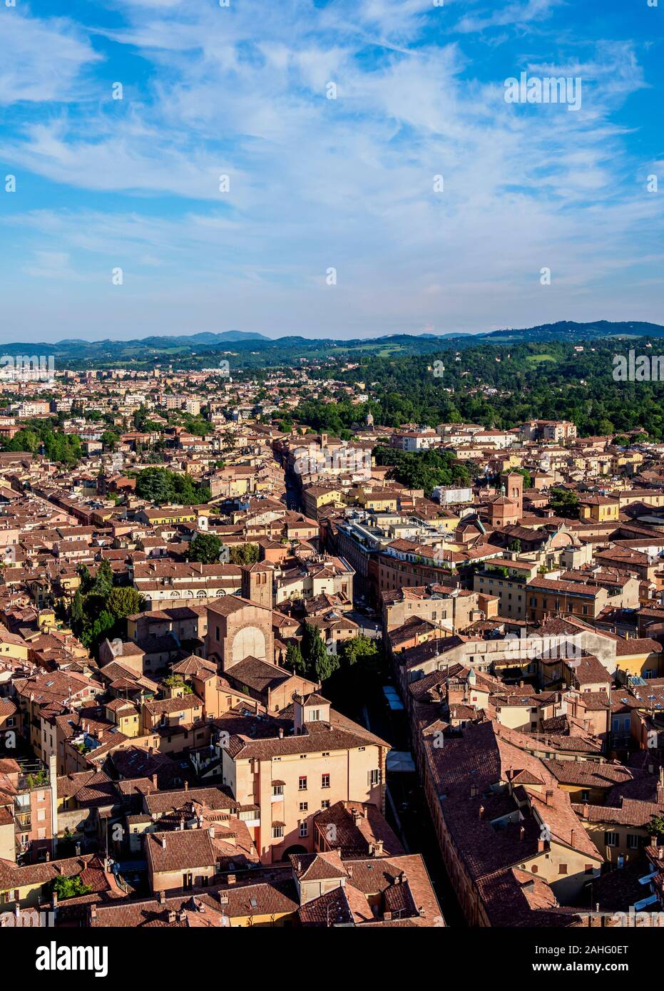 Bologna skyline from the asinelli tower hi-res stock photography and ...