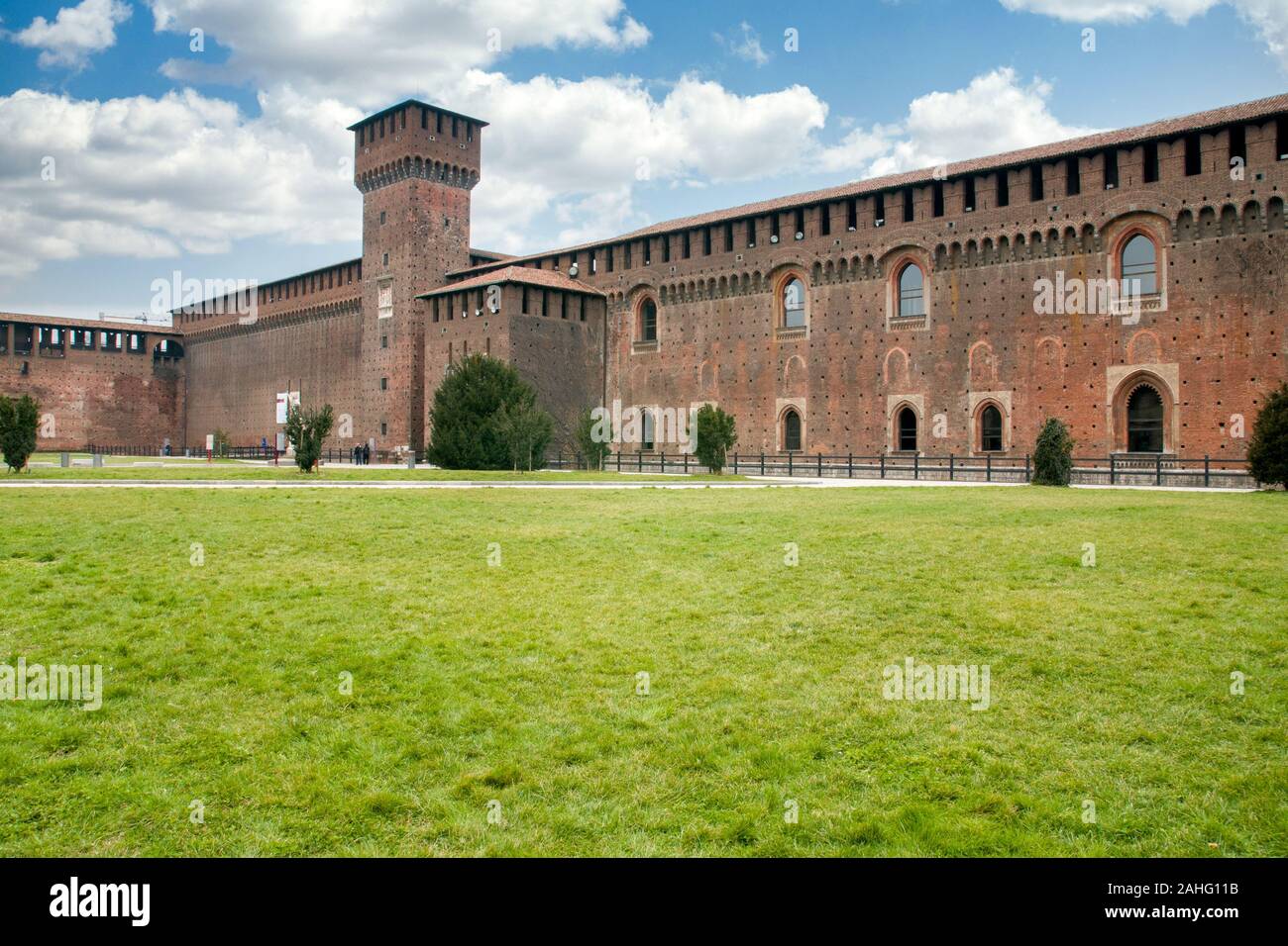 Inside the sforzesco castle garden hi-res stock photography and images ...