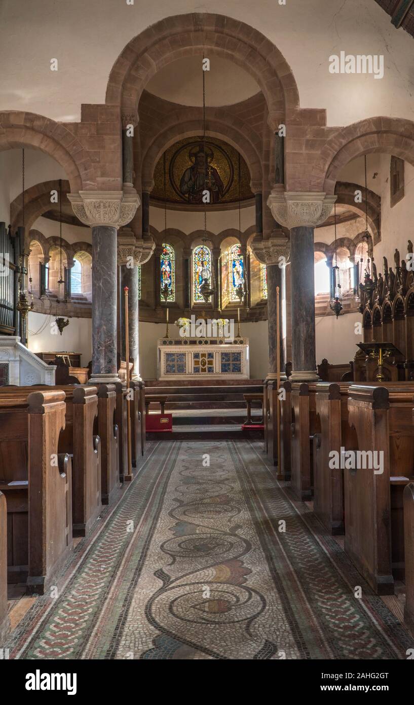 Nave and Apse of St Catherine church Hoarwithy, designed by John ...