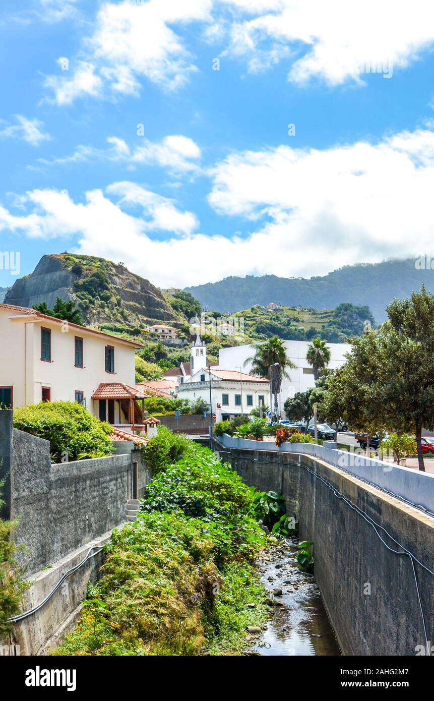 Porto da Cruz, Madeira, Portugal - Sep 24, 2019: Picturesque Portuguese ...