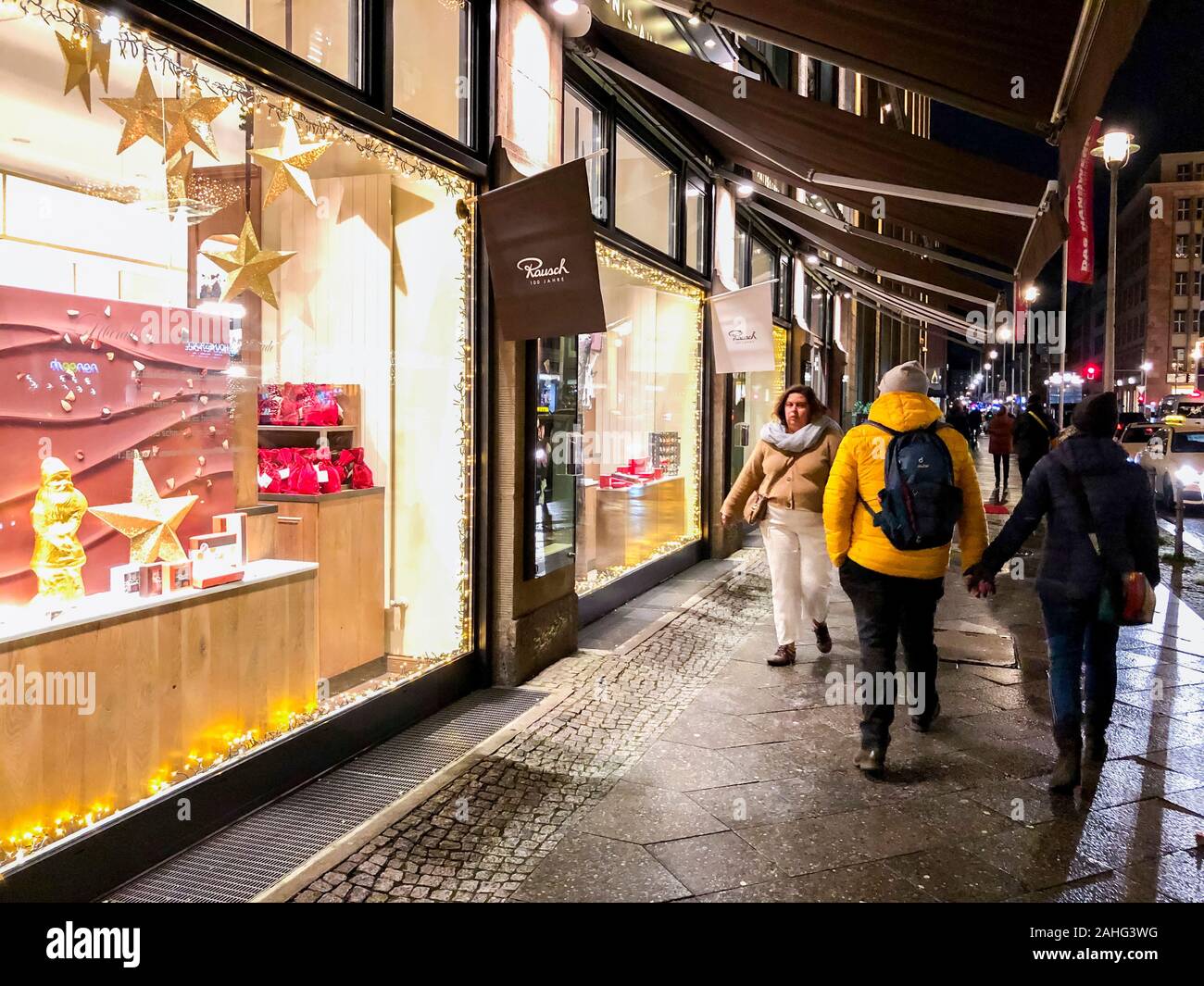 Berlin, Germany, Tourists Shopping in German Chocolatier, Chocolates ...