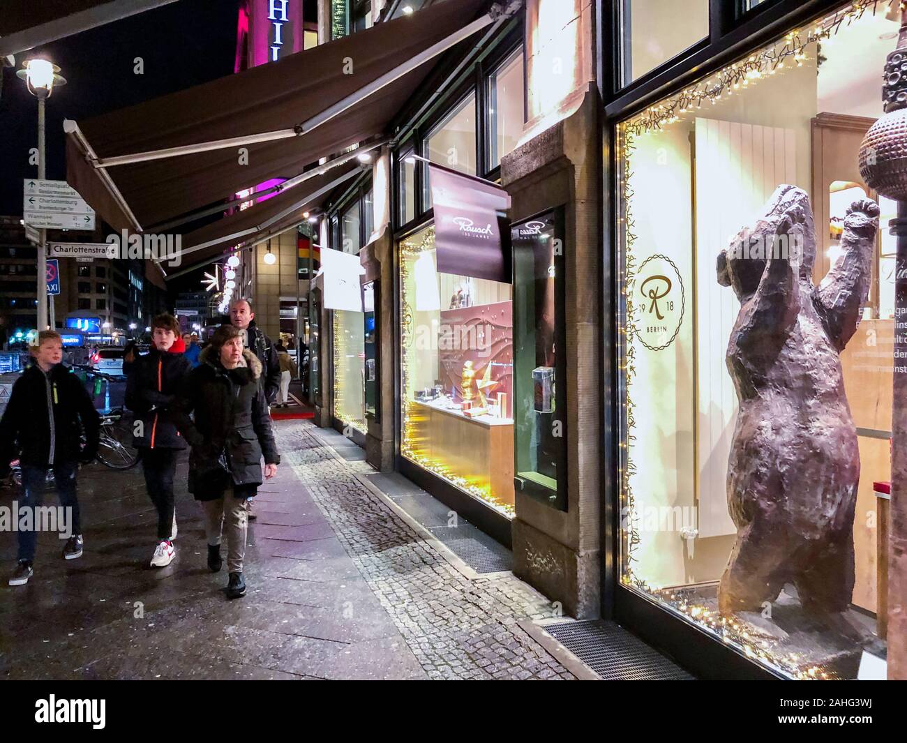 Berlin, Germany, Tourists Shopping in German Chocolatier, Chocolates ...