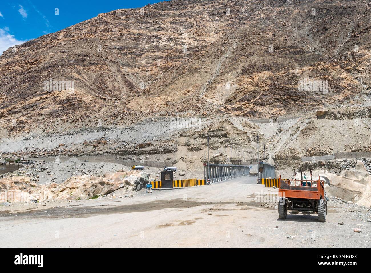 Gilgit to Skardu S-1 Road Works Under Construction with View of Bridge ...
