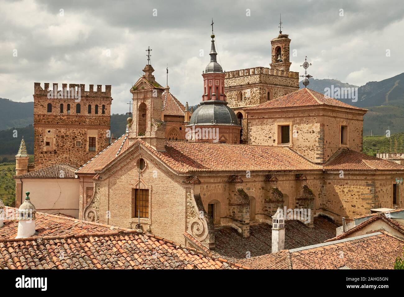 Monastery of Santa María de Guadalupe in the town of Guadalupe ...