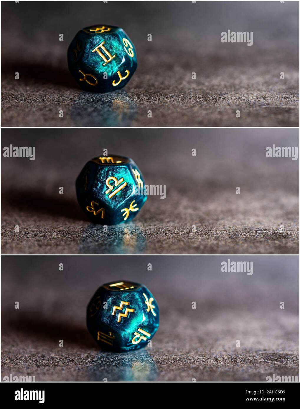 Collage photo of astro dice with air signs of zodiac Gemini, Libra ...