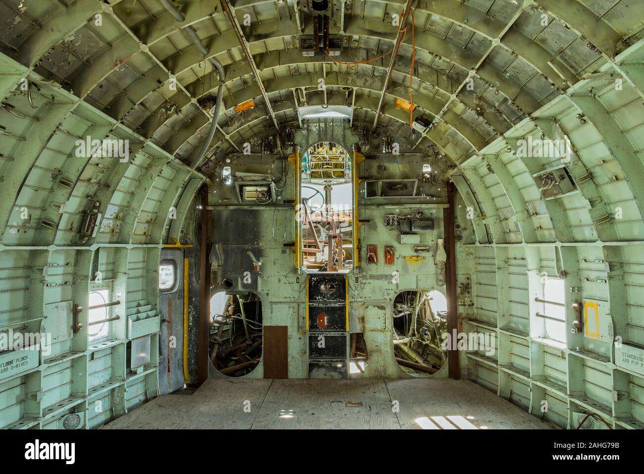 Decommissioned aeroplane at Wendover Airfield, Utah, USA Stock Photo ...