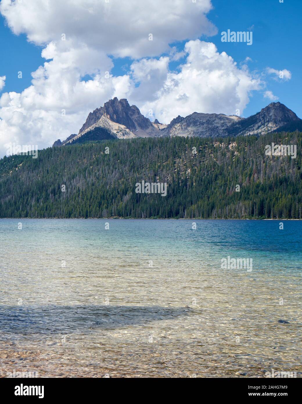 Sawtooth Mountains and Redfish Lake, Idaho, USA Stock Photo - Alamy